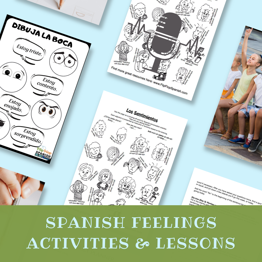 Free Coloring Chart: Los sentimientos - Feelings – Flip Flop Spanish ...