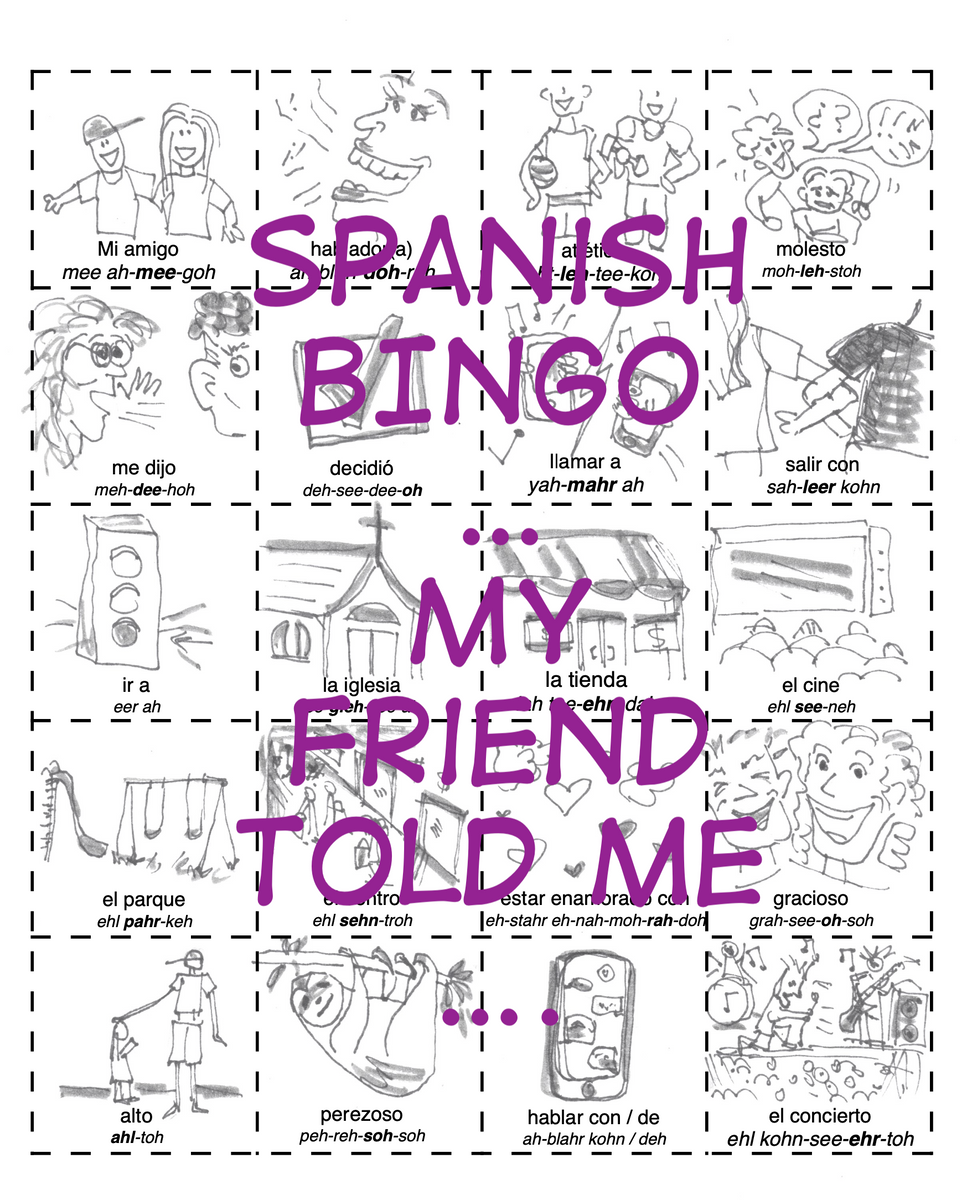 Spanish Bingo "Group Chat" ebook game – Flip Flop Spanish & Spanish ...