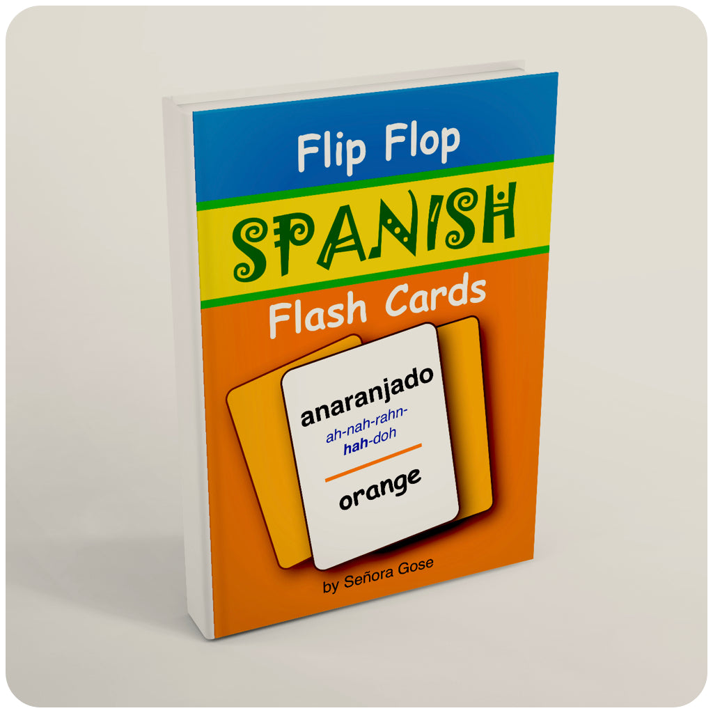 Flip Flop Spanish Flash Cards: Anaranjado – Flip Flop Spanish & Spanish ...