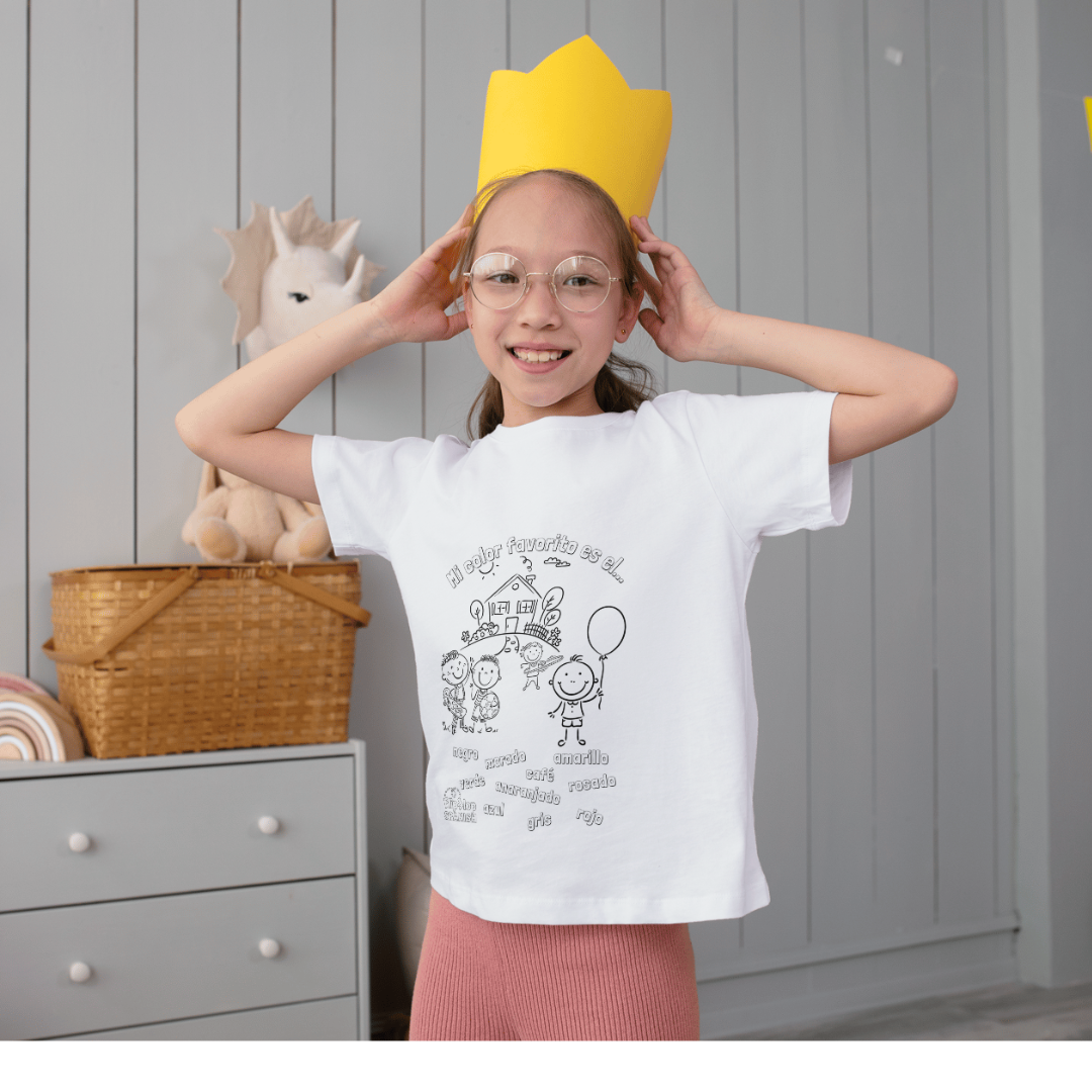 Spanish coloring t Shirt with washable markers! | Flip Flop Spanish ...
