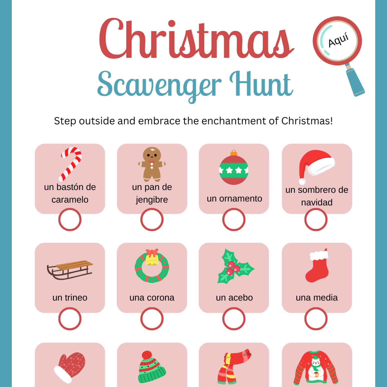 Navidad Scavenger Hunt – Flip Flop Spanish & Spanish Geniuses