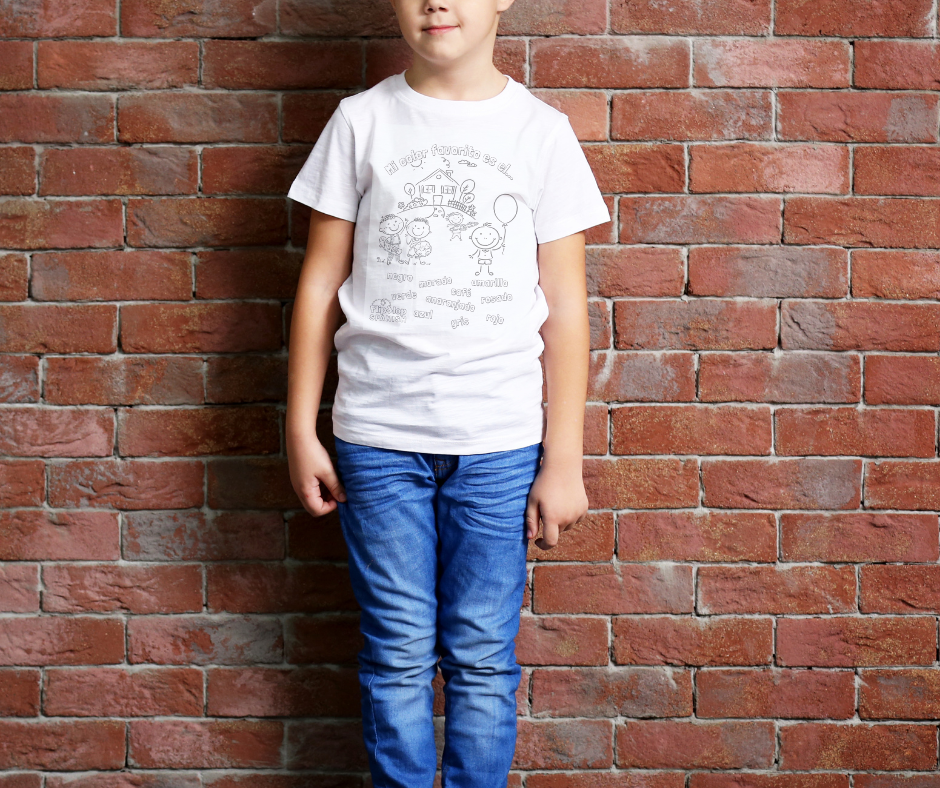 Spanish coloring t Shirt with washable markers! | Flip Flop Spanish ...