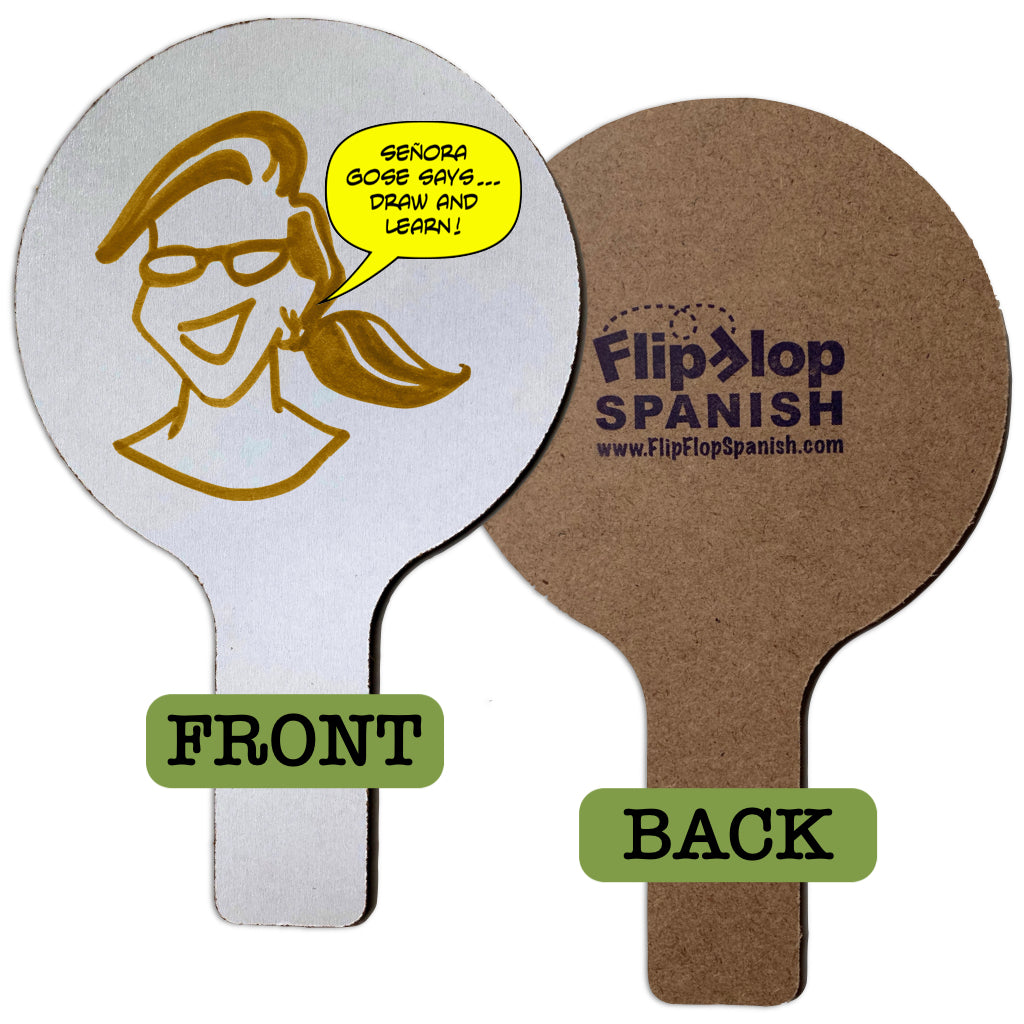 Custom White Board Paddle – Flip Flop Spanish & Spanish Geniuses