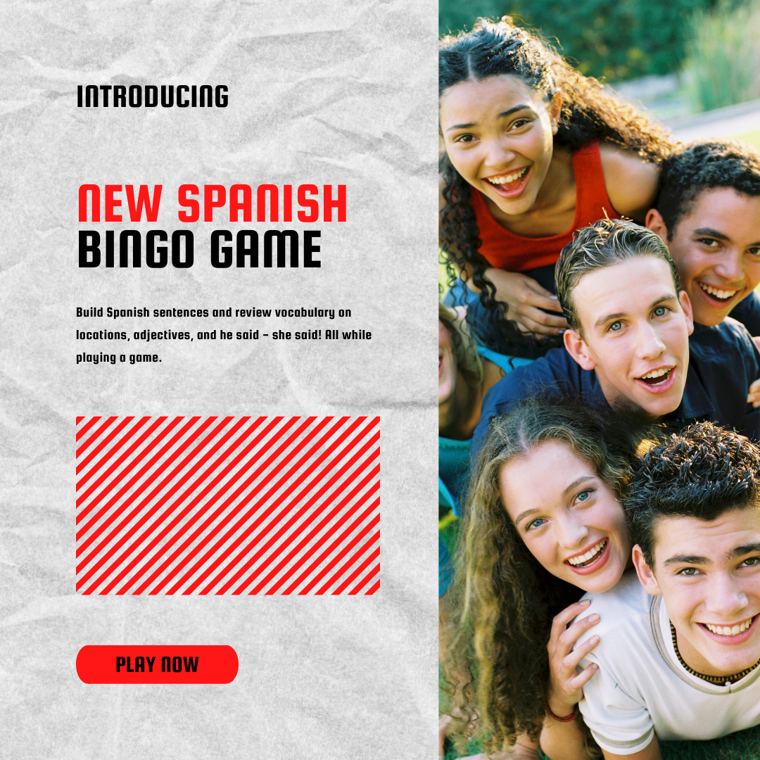 Spanish Bingo "Group Chat" ebook game – Flip Flop Spanish & Spanish ...